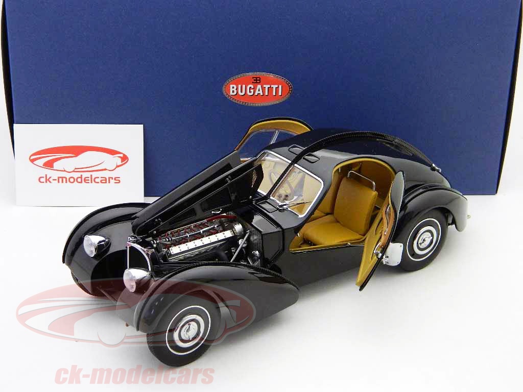 AUTOart 1:18 Bugatti 57 SC Atlantic black / black 1938 70941 model car ...