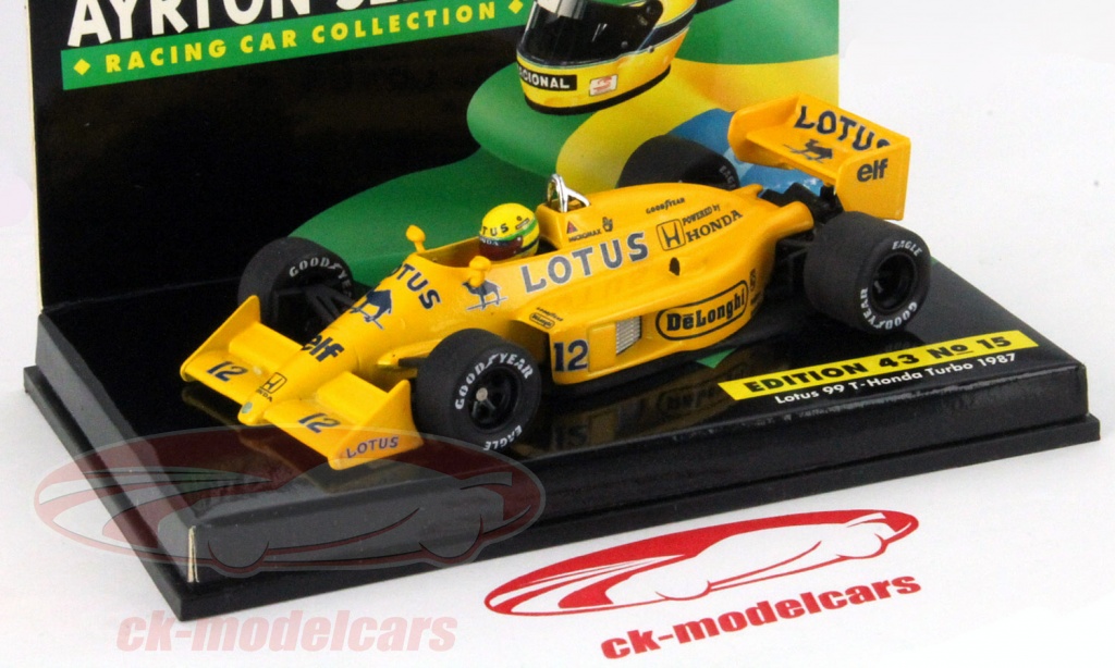 Minichamps 1:43 Ayrton Senna Lotus 99T Honda Turbo #12 Formule 1 1987 ...