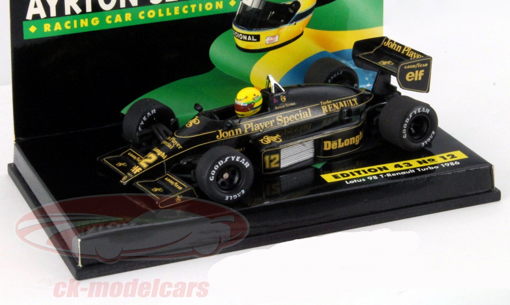 Minichamps 1:43 Ayrton Senna Lotus 98T Honda Turbo #12 Formula 1 1986 ...