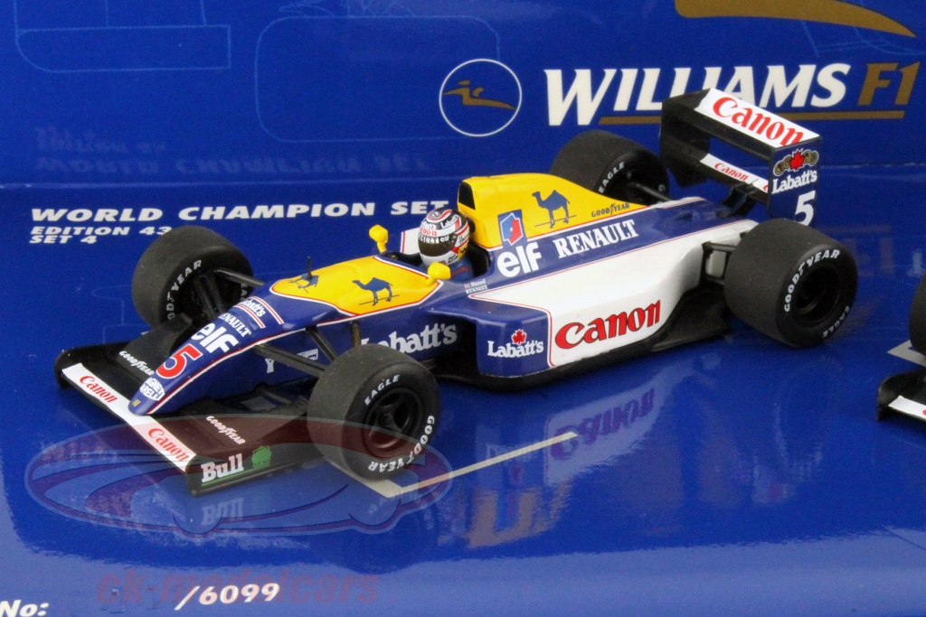 Minichamps 1:43 Mansell, Prost Williams Formula 1 World Champion 1992/ ...