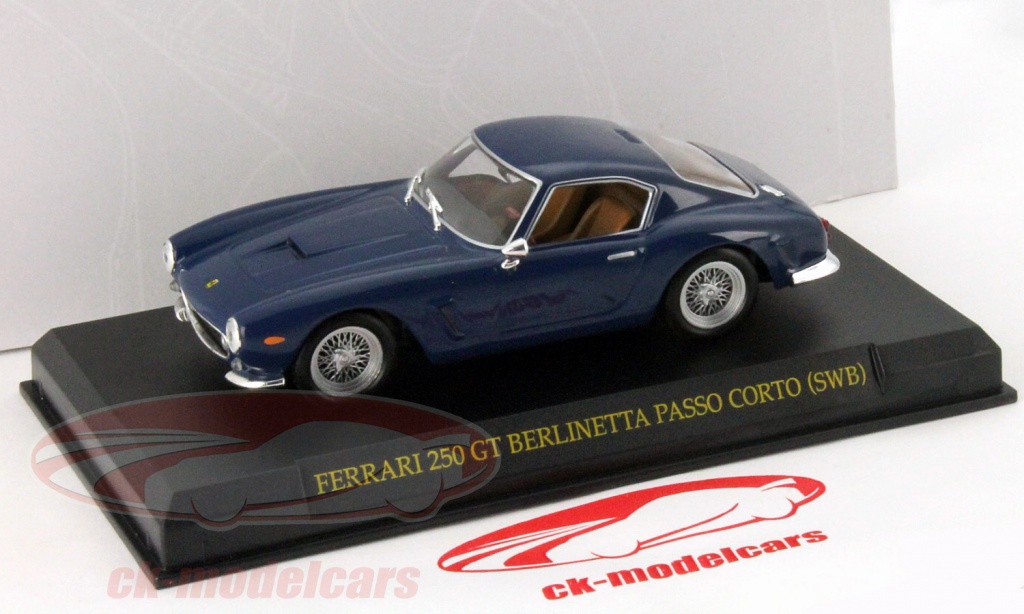 Altaya 1:43 Ferrari 250 GT Berlinetta Passo Corto (SWB) ダークブルー CK919609 ...
