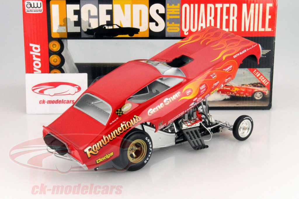 AutoWorld 1:18 Dodge Charger NHRA Funny Car 1971 Rambunctious red ...