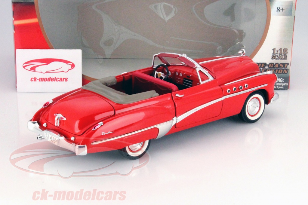 MotorMax 1:18 Buick Roadmaster Year of construction 1949 red MX73116RD ...