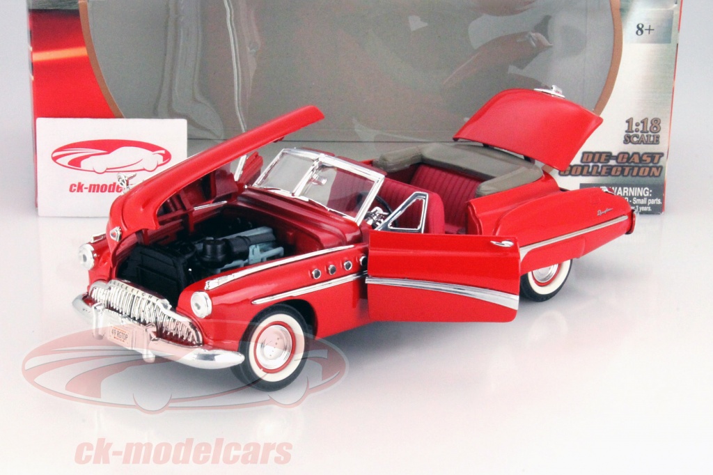MotorMax 1:18 Buick Roadmaster Year of construction 1949 red MX73116RD ...