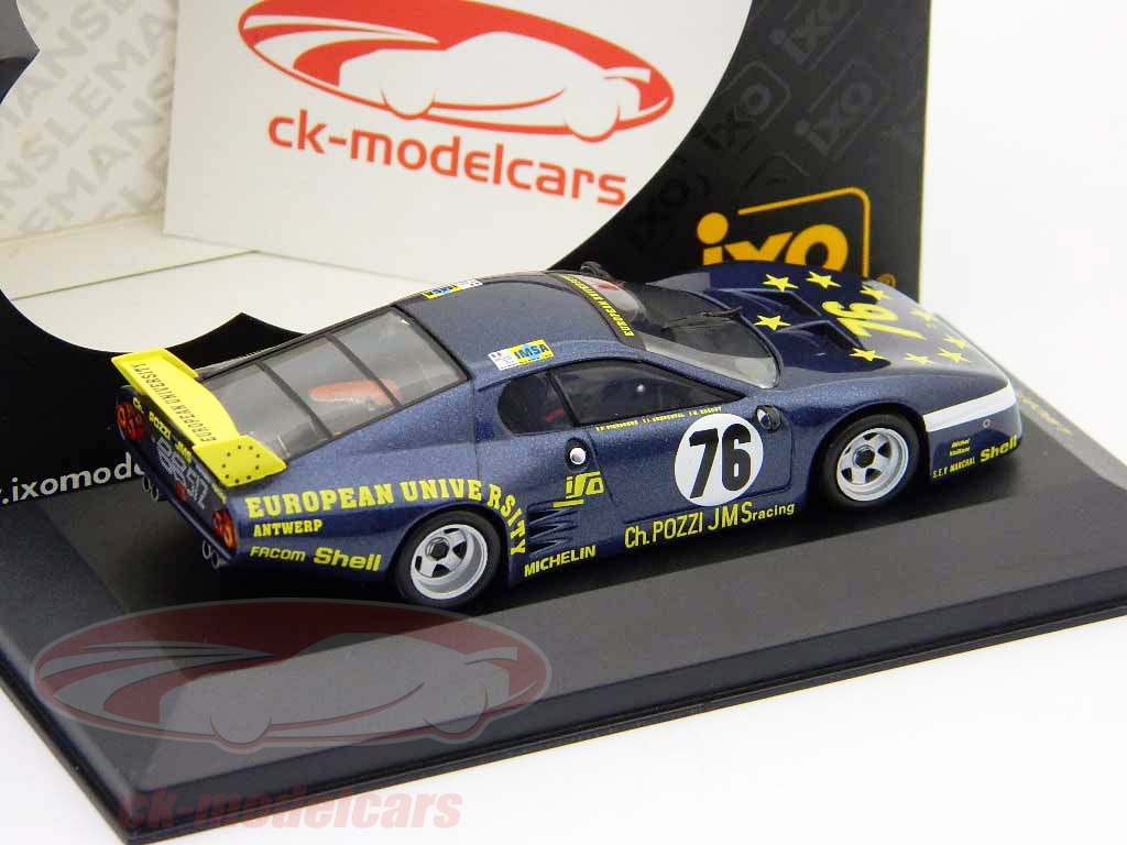 Ixo 1:43 Ferrari BB512 #76 JMS Racing 24h LeMans 1980 LMC077 model car ...