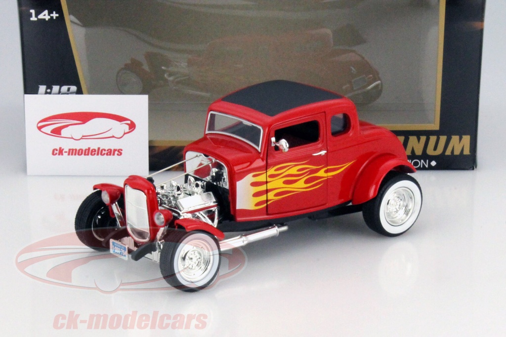 MotorMax 1:18 Ford Hot Rod Year of construction 1932 red 73172 model ...