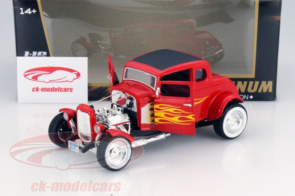 MotorMax 1:18 Ford Hot Rod Year of construction 1932 red 73172 model ...