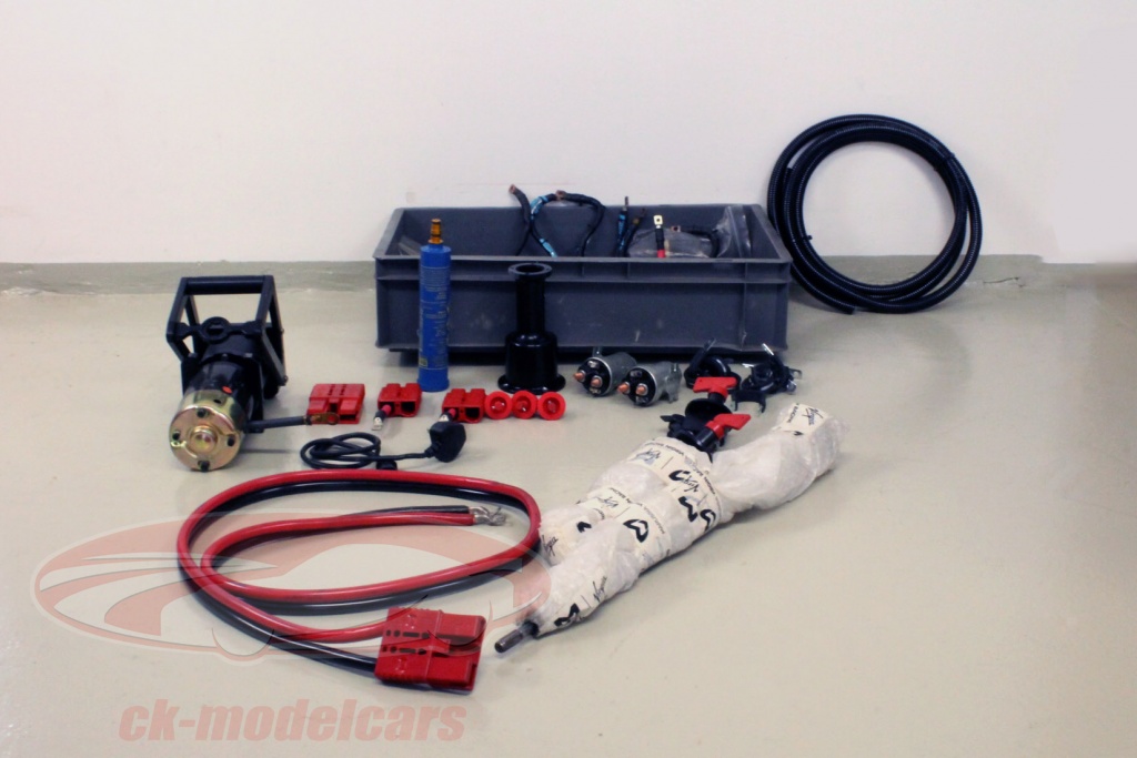 Formula 1 engine starter box with parts for Cosworth V8 Marussia F1 Team