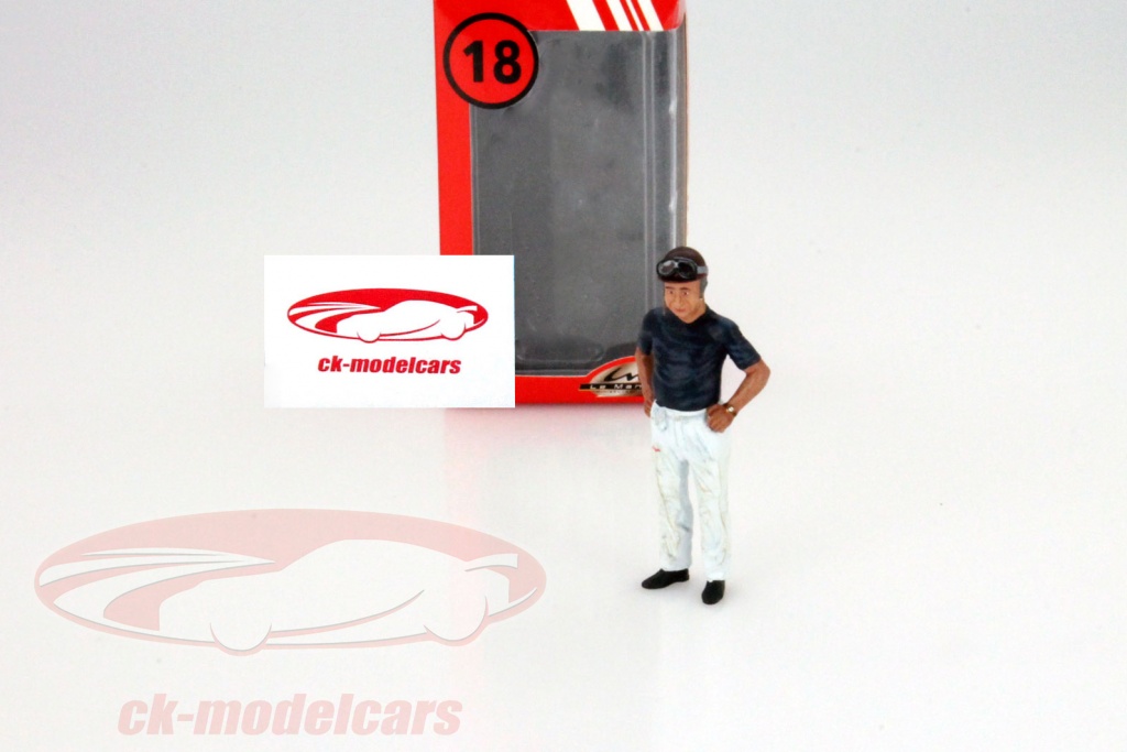 LeMans Miniatures 1:18 Juan Manuel Fangio Helm auf dem Kopf Figur ...