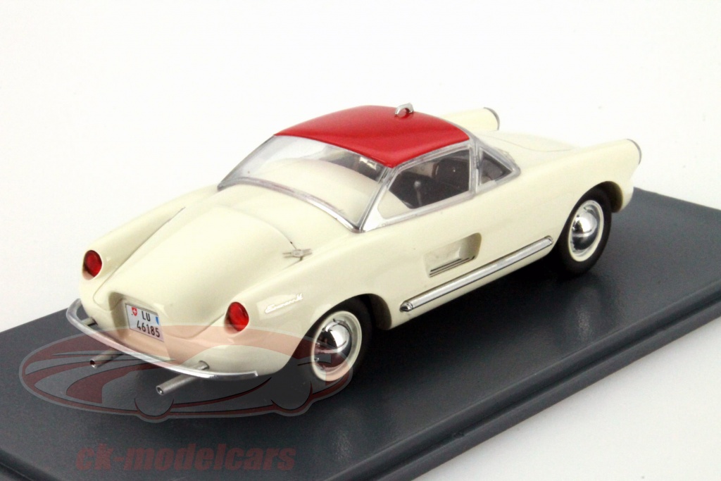 Neo 1:43 Enzmann 506 Coupe Year 1957 white / red NEO46185 model car ...