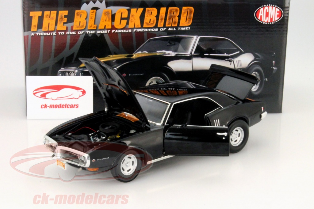 GMP 1:18 Pontiac Firebird Baujahr 1968 schwarz / gold 1805201 ...