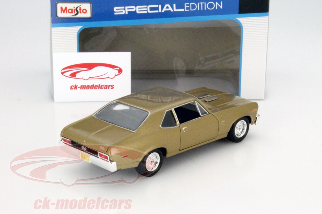 Maisto 1:24 Chevrolet Nova SS Año 1970 oro 31262G modelo coche 31262G ...