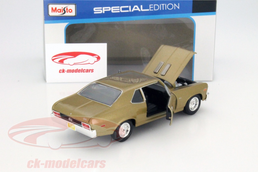 Maisto 1:24 Chevrolet Nova SS Año 1970 oro 31262G modelo coche 31262G ...