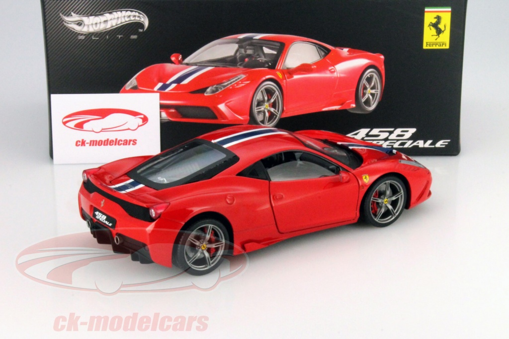 HotWheels Elite 1:18 Ferrari 458 Speciale Year of construction 2013 red ...