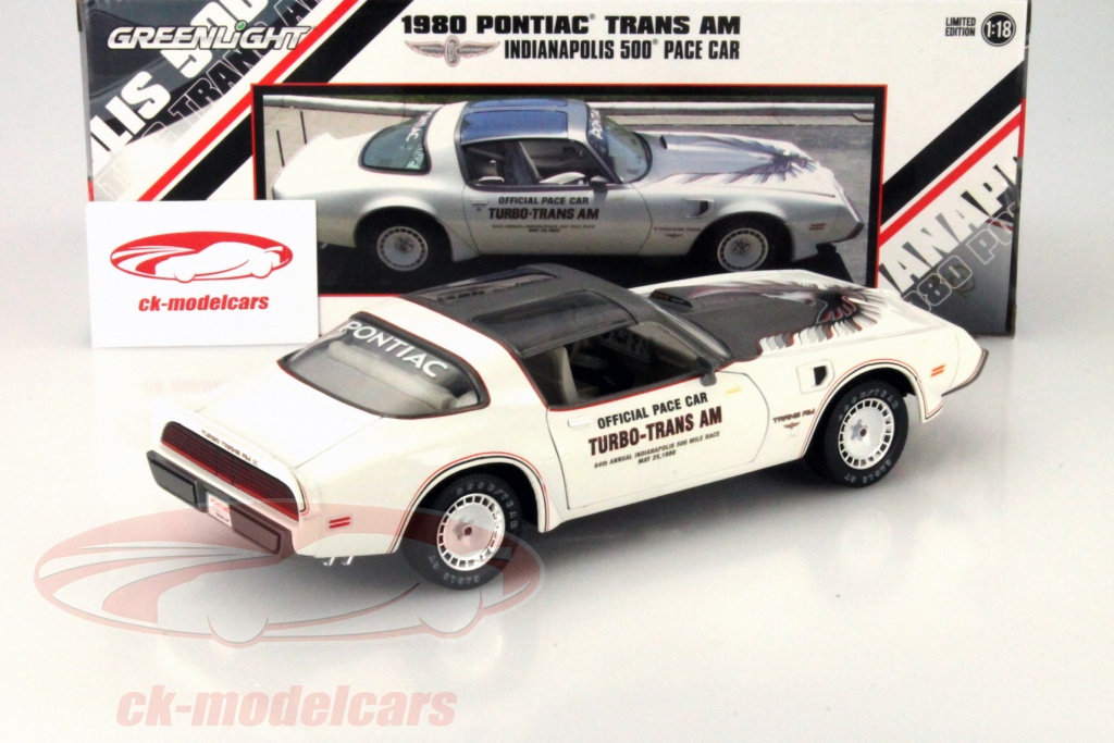 Greenlight 1:18 Pontiac Trans AM Indianapolis 500 Pace Car 1980 white ...