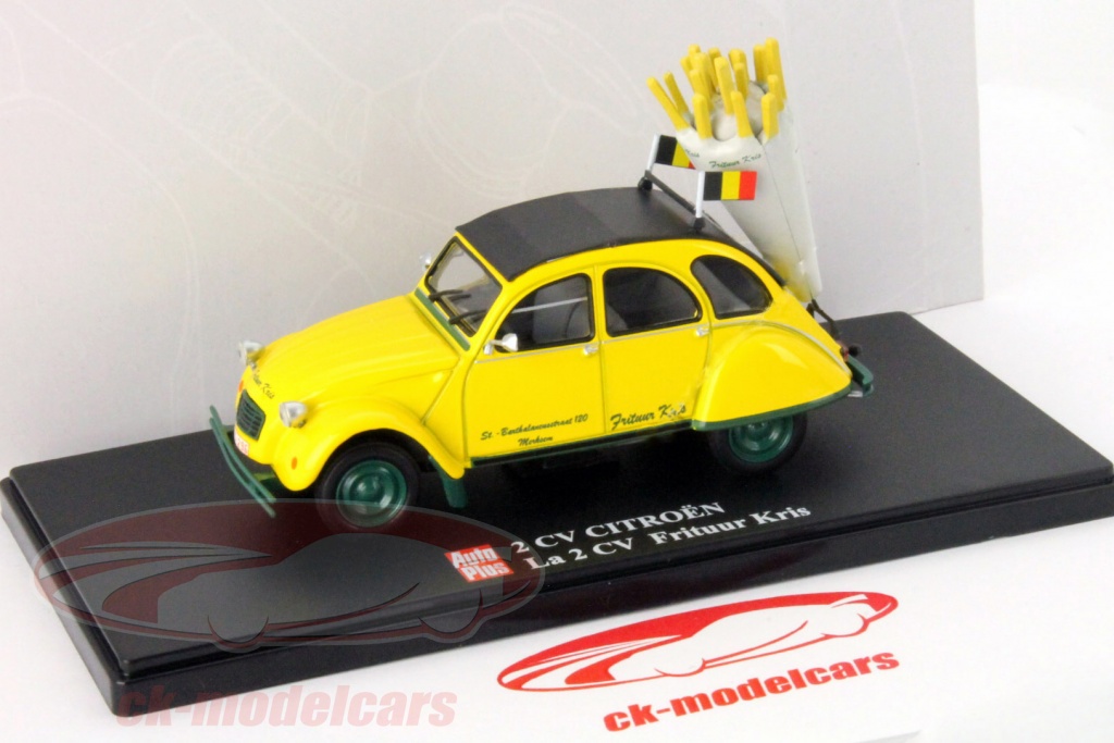Altaya 1:43 Citroen 2CV Frituur Kris geel / groen CK919743 model auto ...