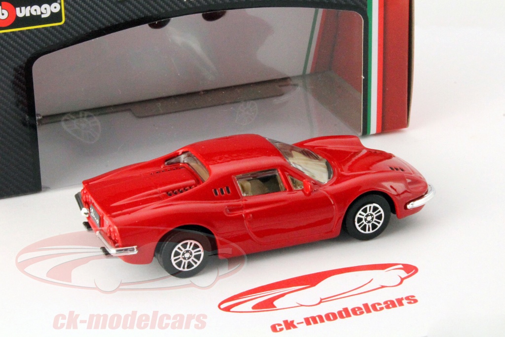 Bburago 1:43 Ferrari Dino 246 GT red 18-31105 model car 18-31105 4893993360000