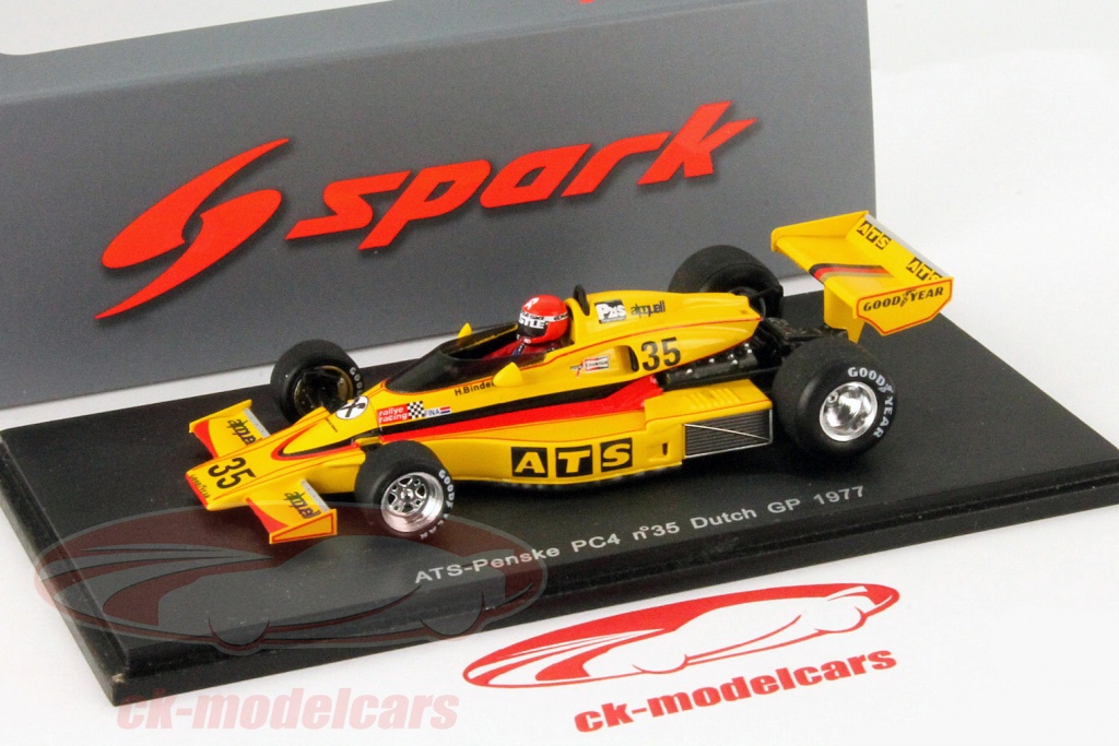 Spark 1:43 Hans Binder ATS-Penske PC4 #35 Dutch GP Formula 1 1977 S3373 ...
