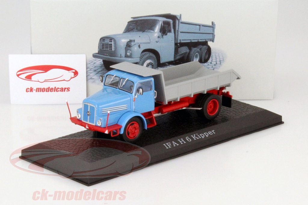 Atlas 1:43 IFA H6 Kipper red / blue / gray 7167115 model car 7167115