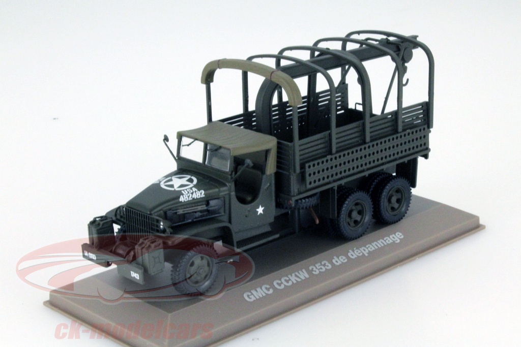 Atlas 1:43 GMC CCKW 353 トラック ブラウン / 濃い緑色 2690002 モデル 車 2690002