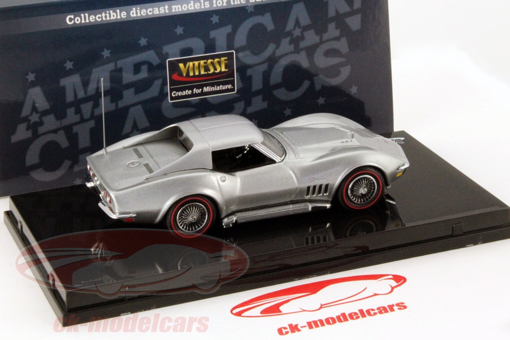 Vitesse 1:43 Chevrolet Corvette Stingray 427 Coupe year 1969 silver ...