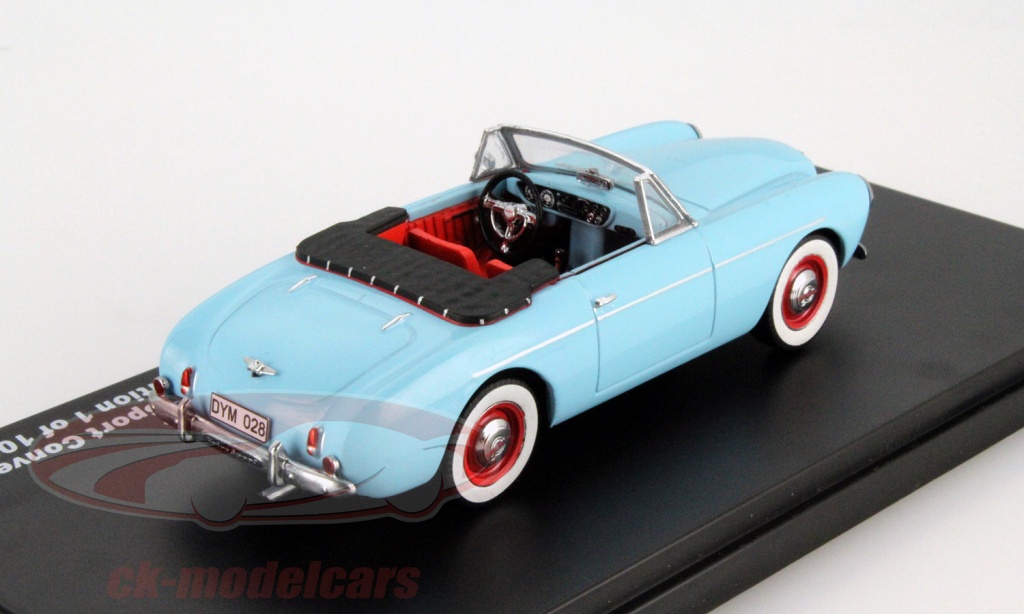 Triple9 1:43 Volvo P1900 Sport Convertible año 1955 azul claro T9-43047 ...