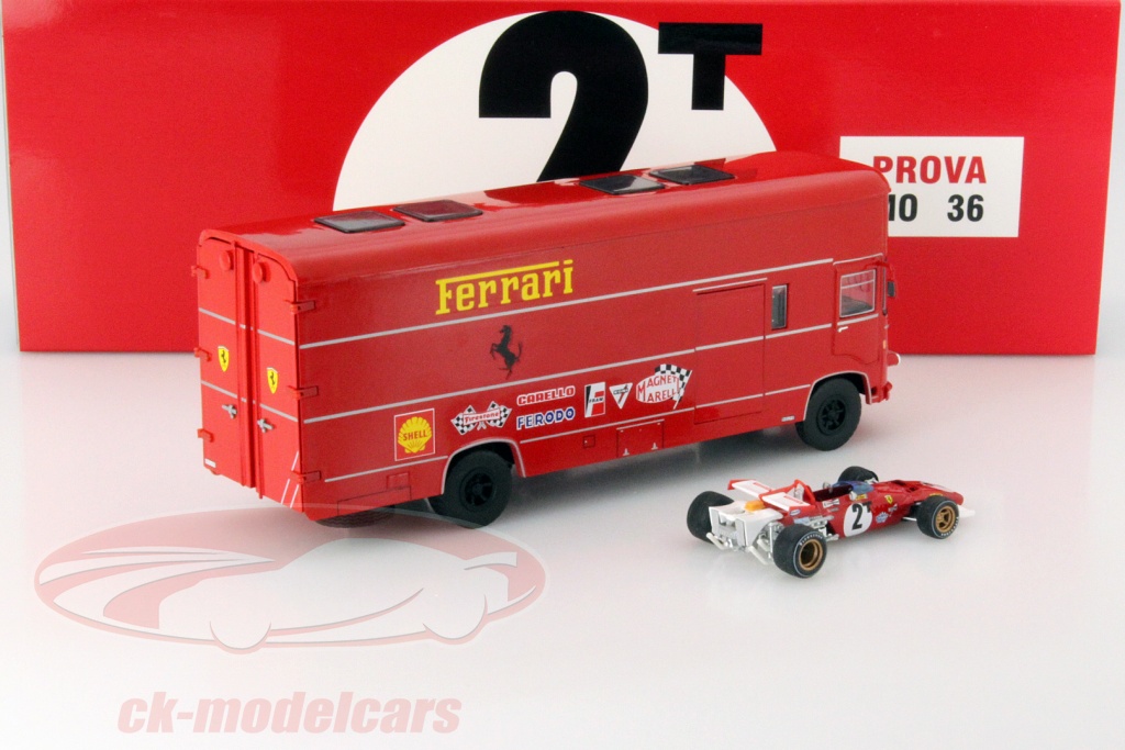 Brumm 1:43 OM 160 Rolfo Ferrari gara camion Set con Ferrari 312B J.Ickx ...