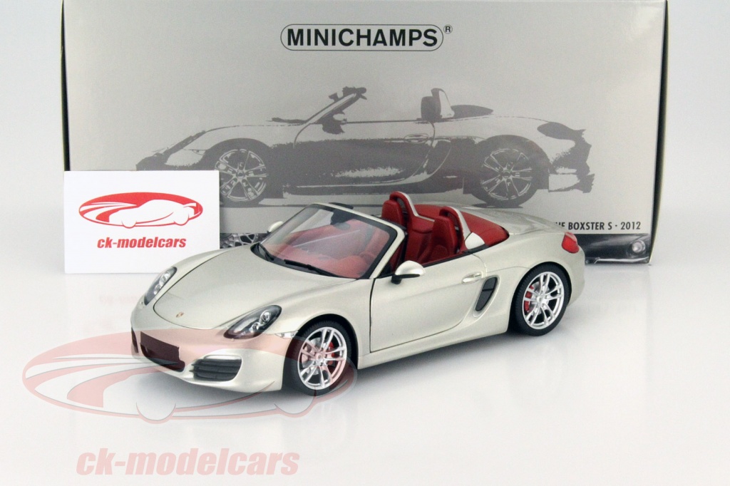 Minichamps 1:18 Porsche Boxster S (981) Baujahr 2012 grau metallic 110062030 Modellauto ...