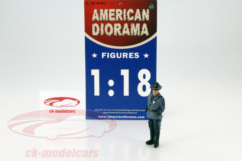 American Diorama 1:18 State Trooper Craig Figure AD-16107 model car AD ...