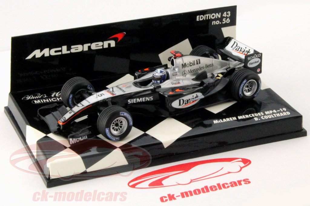 Minichamps 1:43 D. Coulthard McLaren Mercedes MP4-19 #5 Formel 1 2004 ...