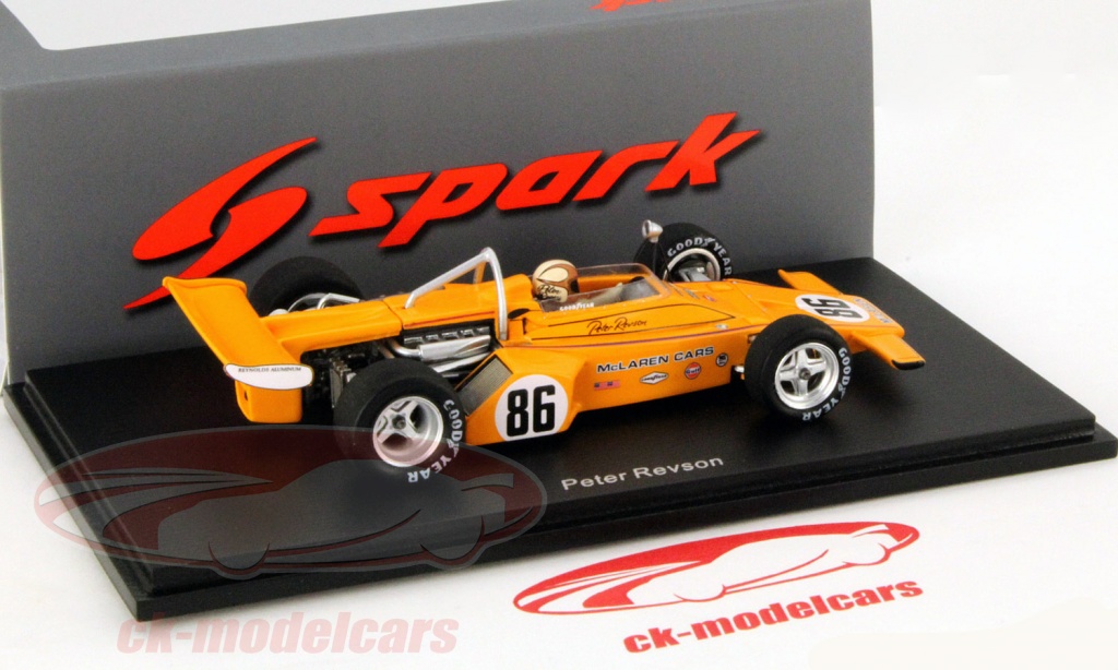 Spark 1:43 McLaren M16 #86 Indy 500 1971 Revson S3140 model car S3140 ...