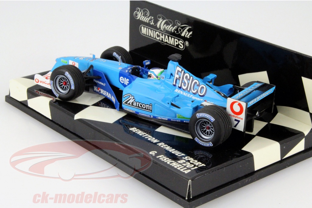 Minichamps 1:43 Giancarlo Fisichella Benetton B201 #7 Formel 1 2001 400010007 Modellauto ...