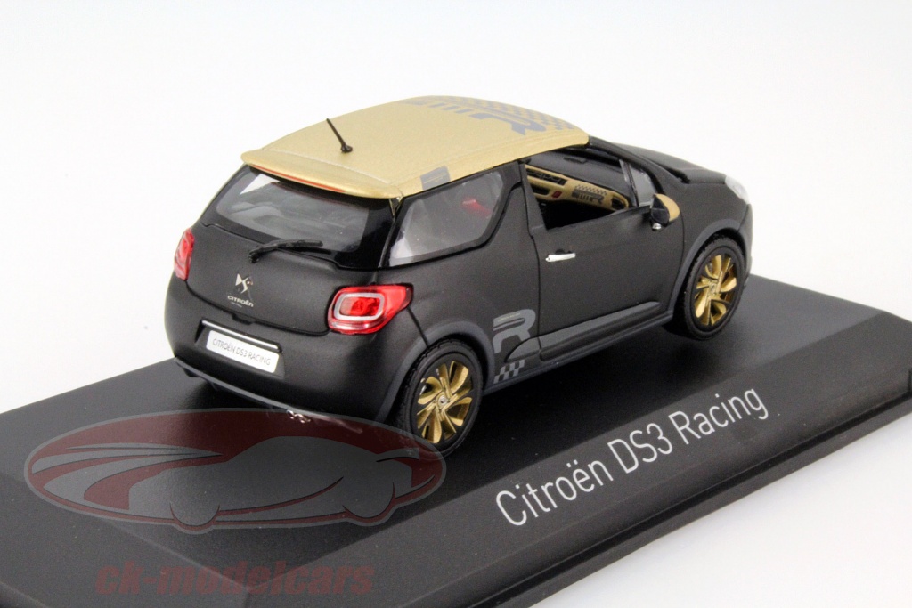Norev 1:43 Citroen DS3 Racing Jaar 2013 mat zwart / goud 155288 model ...