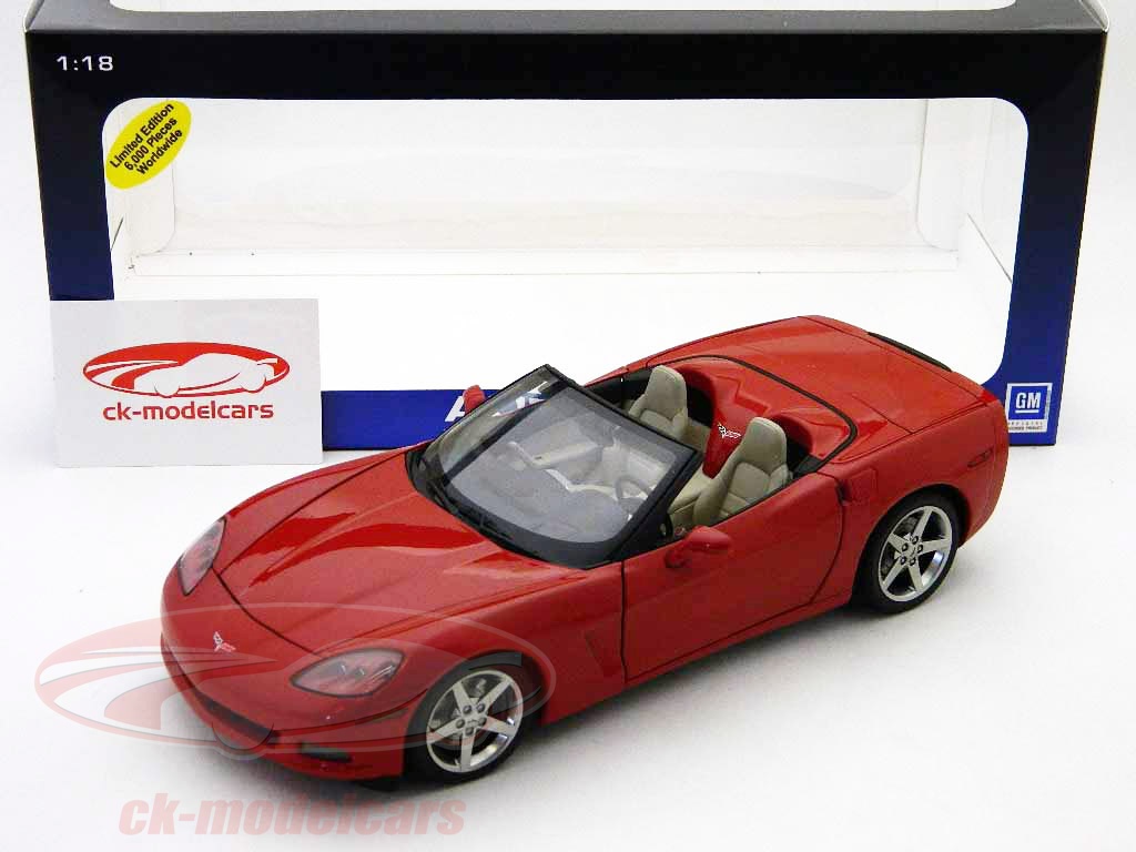 AUTOart 1:18 Chevrolet Corvette C6 convertible Bj. 2005 red AA 71221 ...