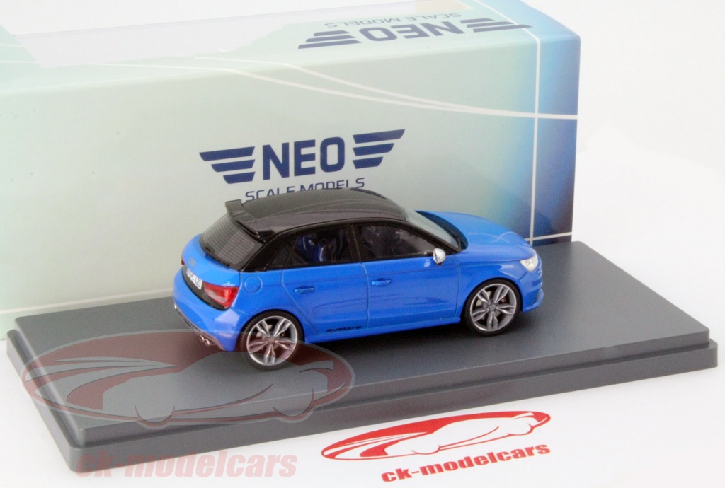 Neo 1:43 Audi S1 Sportback blue / black NEO46420 model car NEO46420 197417