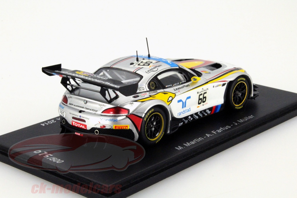 Spark 1:43 BMW Z4 #66 24h Spa 2014 Martin, Farfus, Müller SB097 model ...
