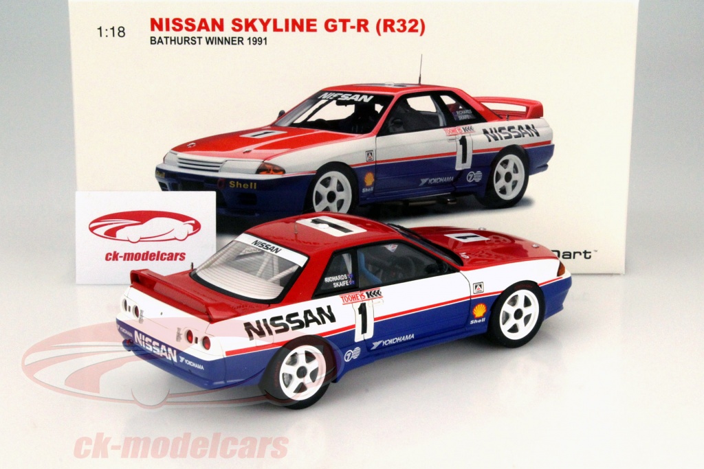 AUTOart 1:18 Nissan Skyline GT-R (R32) #1 Bathurst Winner 1991 Skaife, Richards 89180 model car ...