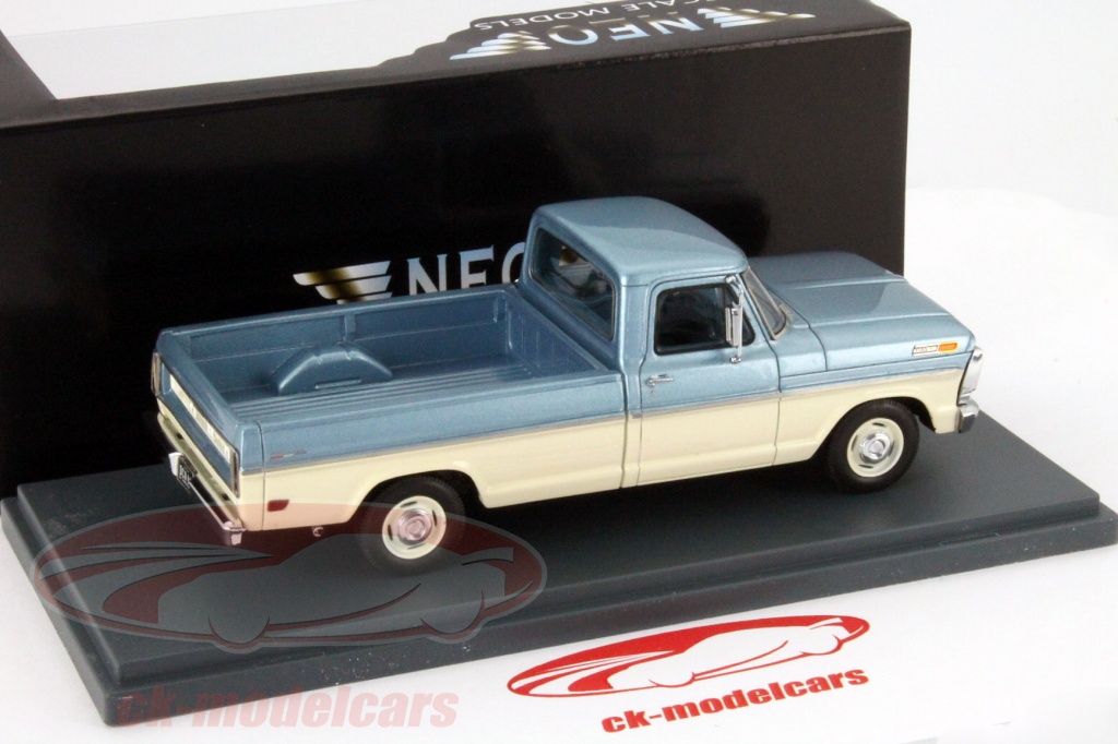 Neo 1:43 Ford F-Series 100 blue / silver / white NEO44846 model car ...