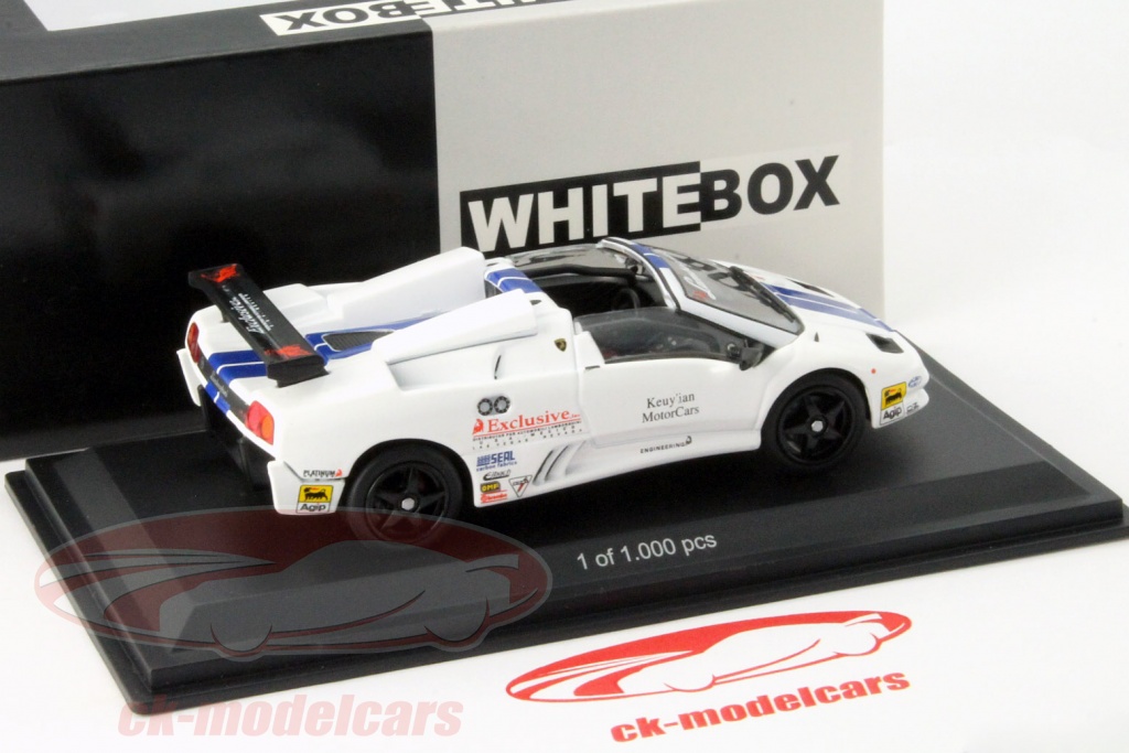 WhiteBox 1:43 Lamborghini Diablo VT-R Roadster Trofeo Year 1997 blue ...