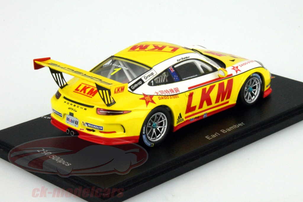 Spark 1:43 Porsche 911 GT3 Cup #1 PCCA Champion 2014 Earl Bamber SA066 ...