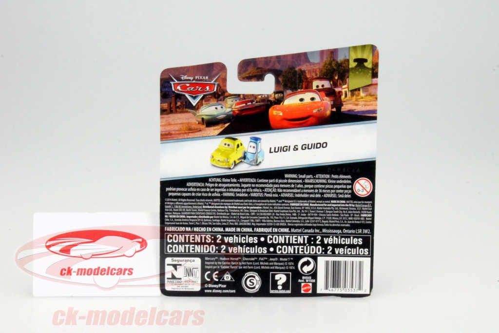 HotWheels 1:64 Luigi and Guido from the Movie Disney Cars 1 2006 BHX43 ...