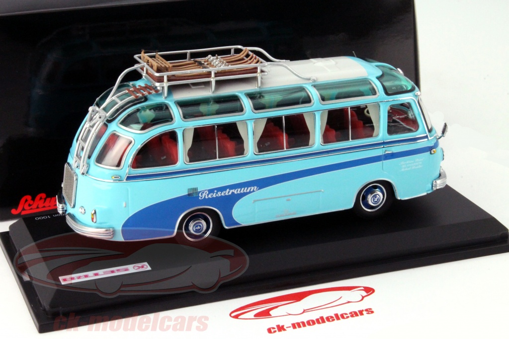 Schuco 1:43 Setra S6 Bus Reisetraum blau 450283800 Modellauto 450283800 ...