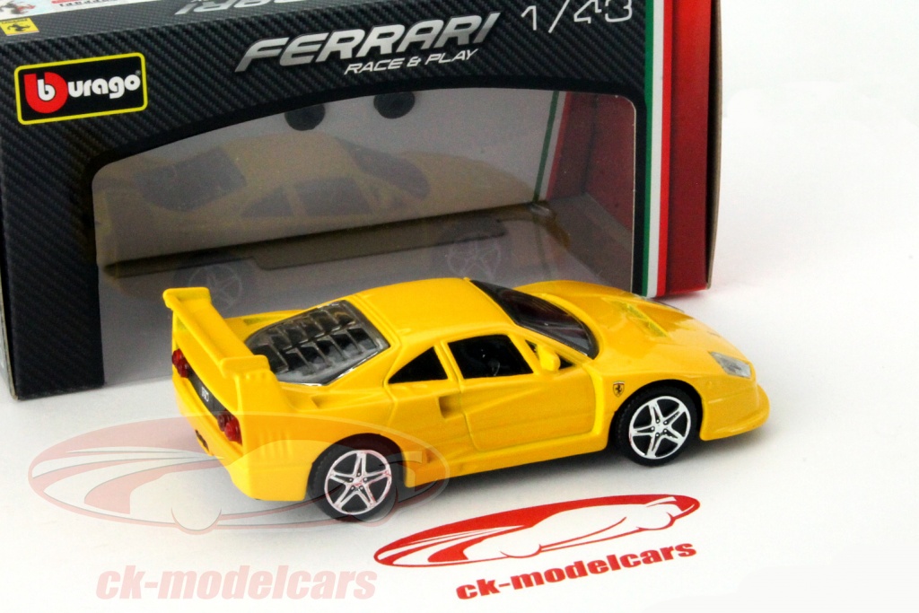 Bburago 1:43 Ferrari F40 Competizione yellow 18-31125 model car 18-31125