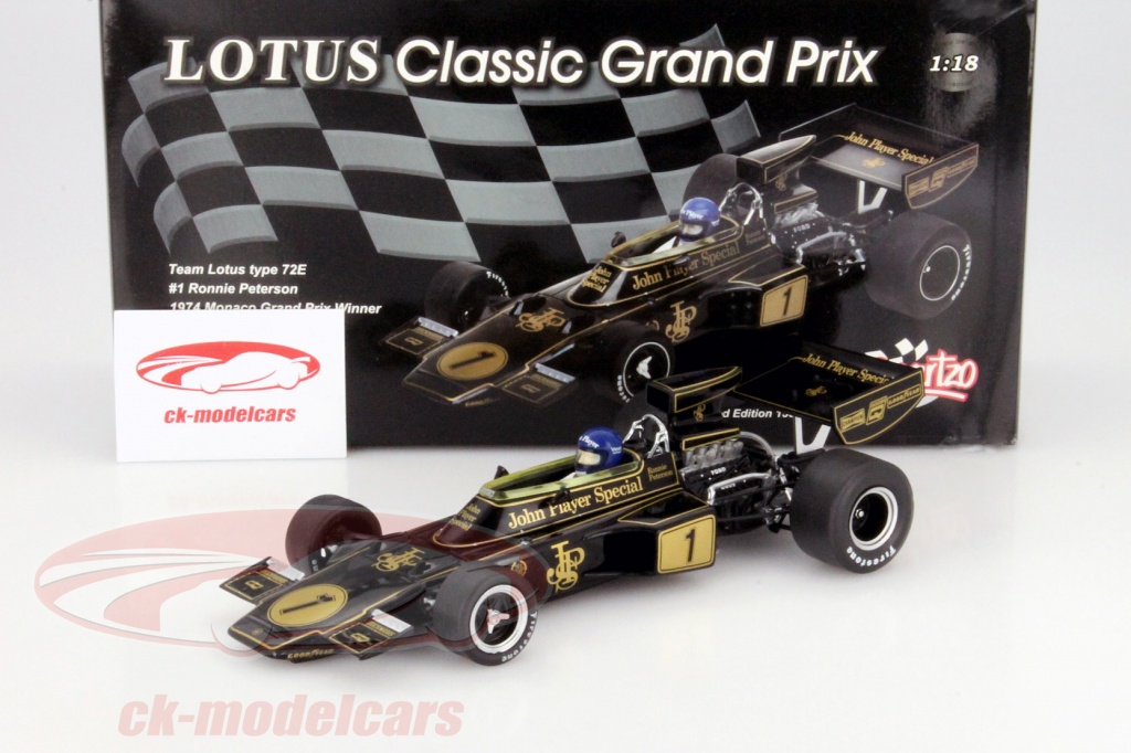 Quartzo 1:18 R. Peterson Lotus type 72E #1 Monaco GP Winner Formula 1 1974 18290 model car 18290 ...
