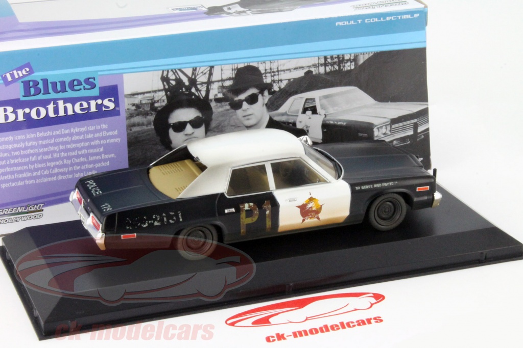 Greenlight 1:43 Dodge Monaco Bluesmobile from the Movie Blues Brothers ...