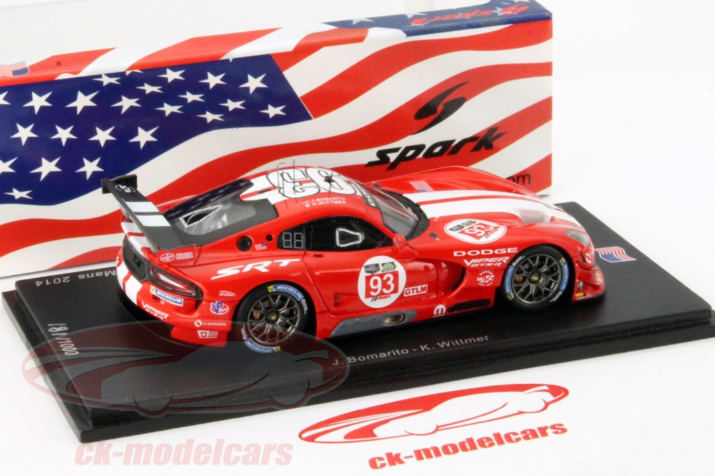 Spark 1:43 SRT Viper GTS-R #93 优胜者 GTLM Lone Star LeMans 2014 US009 模型 ...