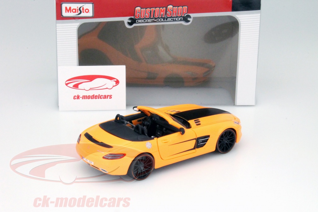 Maisto 1:24 Mercedes-Benz SLS AMG Roadster orange / schwarz 31370O ...