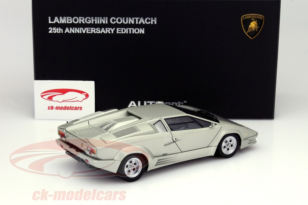 AUTOart 1:18 Lamborghini Countach 25th Anniversary Edition 1,990 silver ...