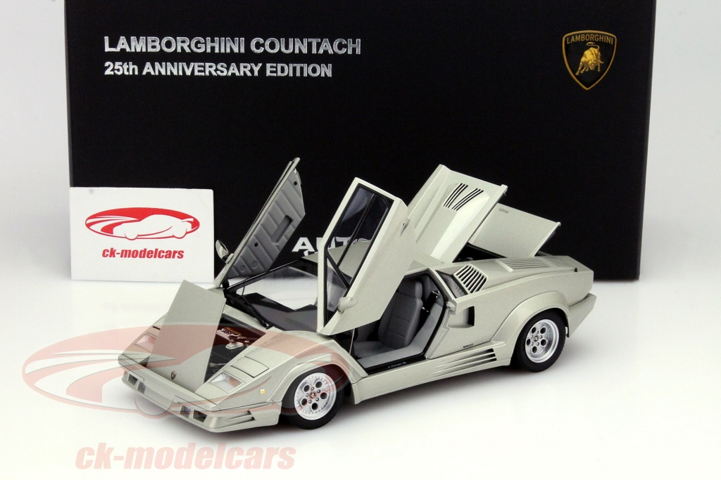 AUTOart 1:18 Lamborghini Countach 25th Anniversary Edition 1,990 silver ...