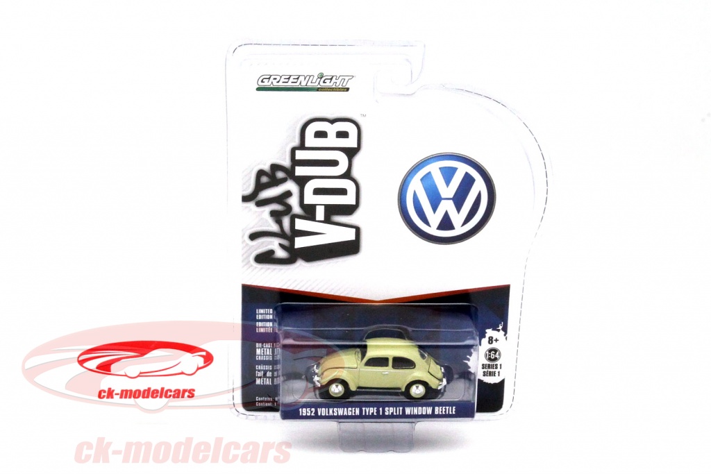 Greenlight 1:43 Volkswagen VW Beetle year 1952 beige 1:64 29790c model ...